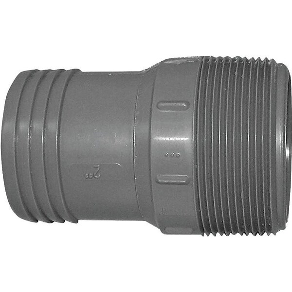 Genova Boshart Pipe Adapter, 2 in, MPT x Insert, Polyethylene UPPA-20 | Zoro